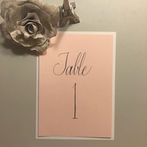 Party Supplies | Handmade Custom Calligraphy Table Cards | Poshmark